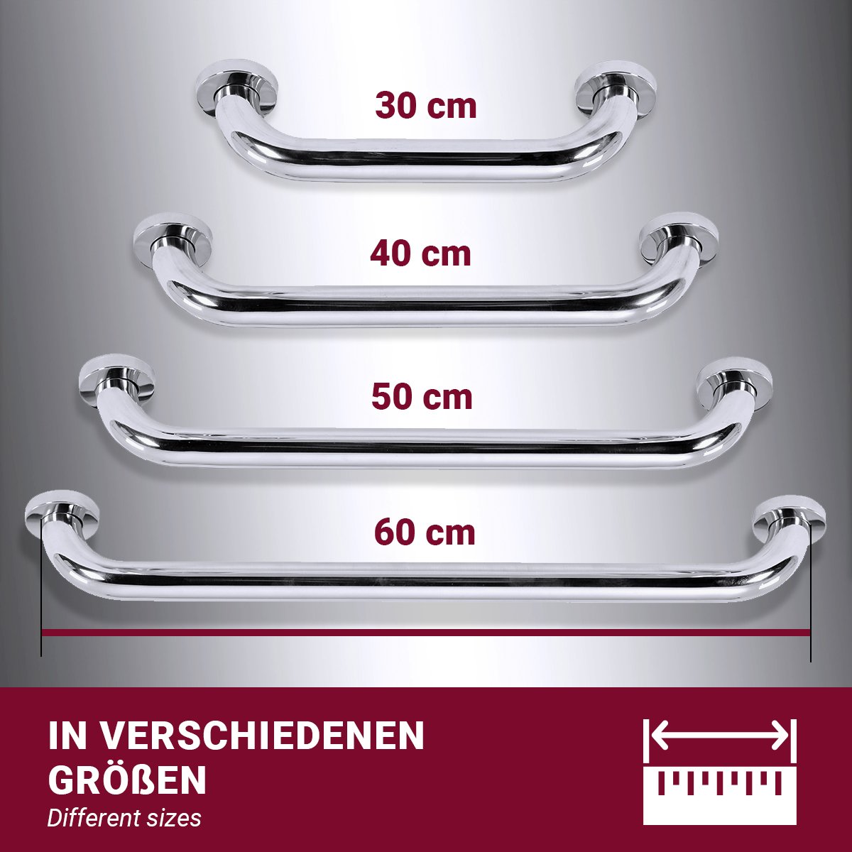 Haltegriff für Dusche & Badewanne 60 cm - chrom