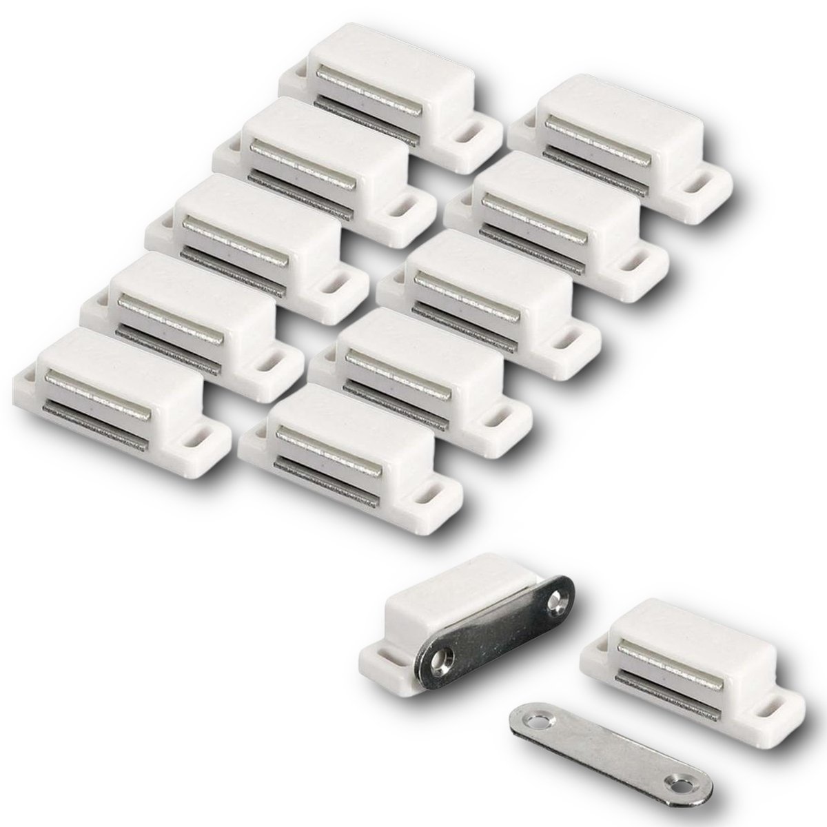 12er Set Türmagnet in Weiß, 10,16