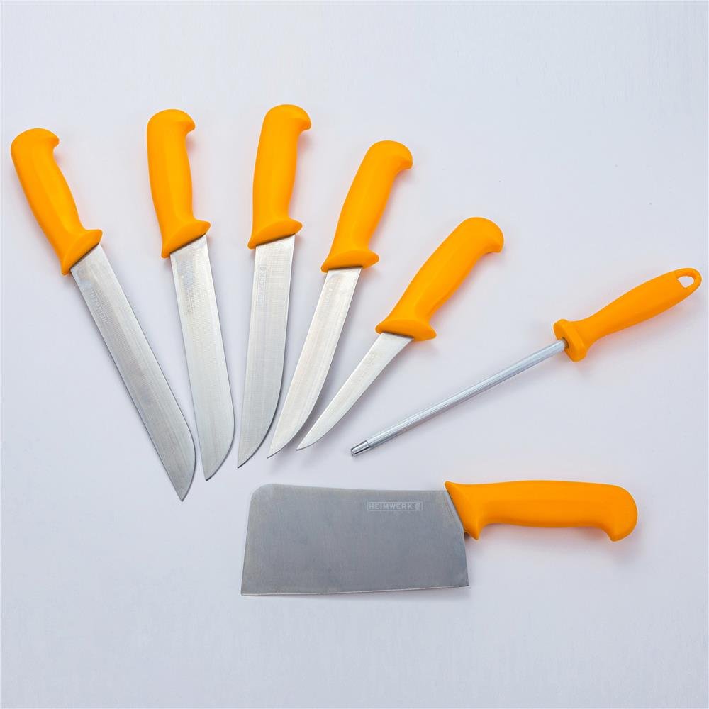 Fleischmesser Set 7er Box Fleischermesser Stechmesser Ausbeinmesser M