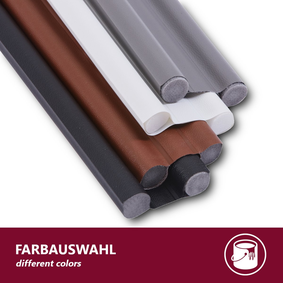 HOOZ Zugluftstopper für Türen, PU Leder Türdichtung Luftzugstopper mi